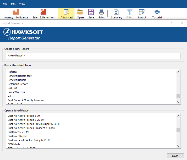 Using Advanced Reports in HawkSoft