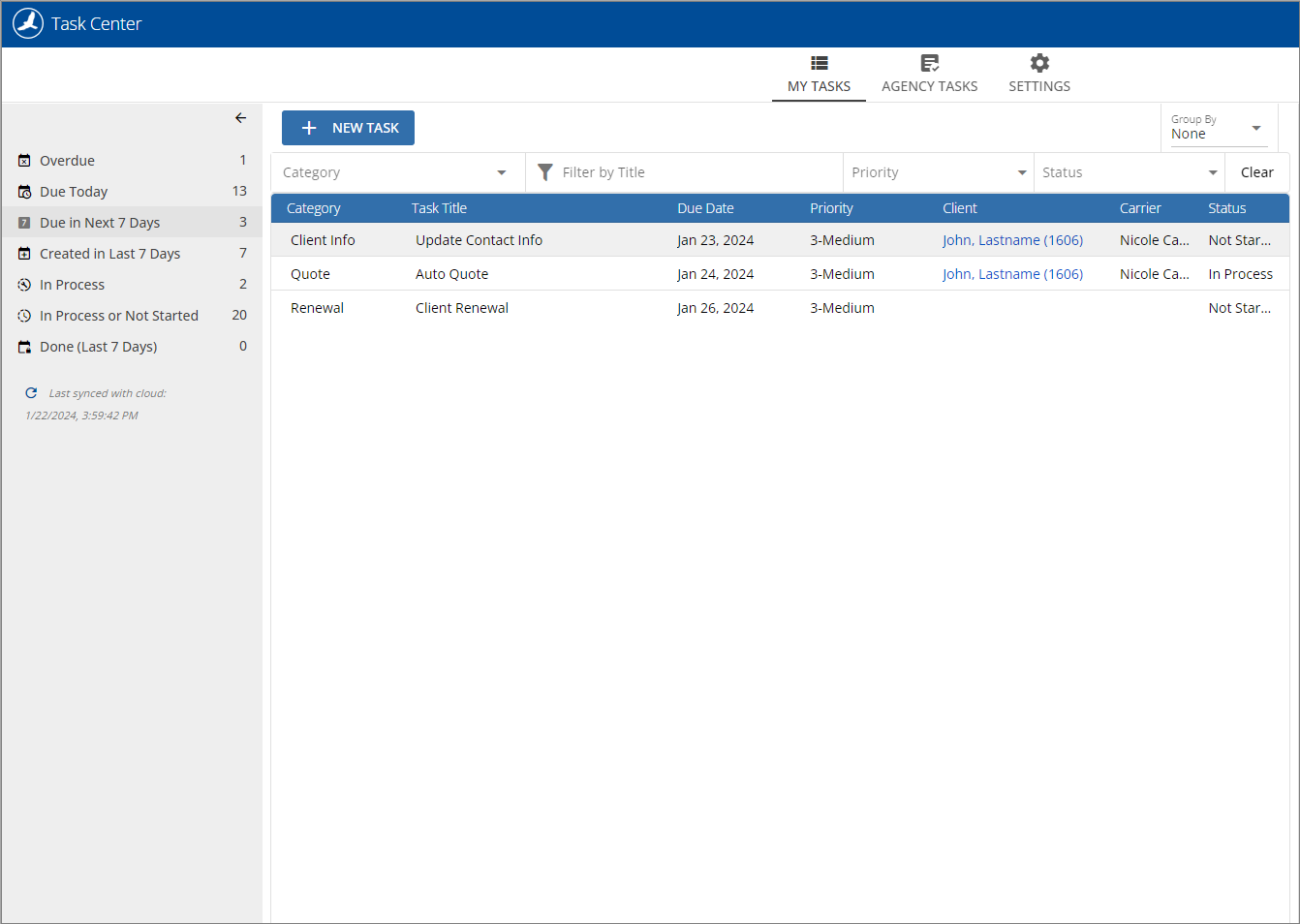 5 Things to Know about Tasks in HawkSoft Cloud